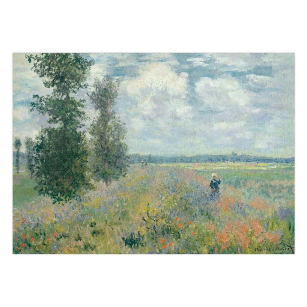 Aguonų laukas šalia Argenteuil 1875 - Klodas Monė | Gambeli.lt